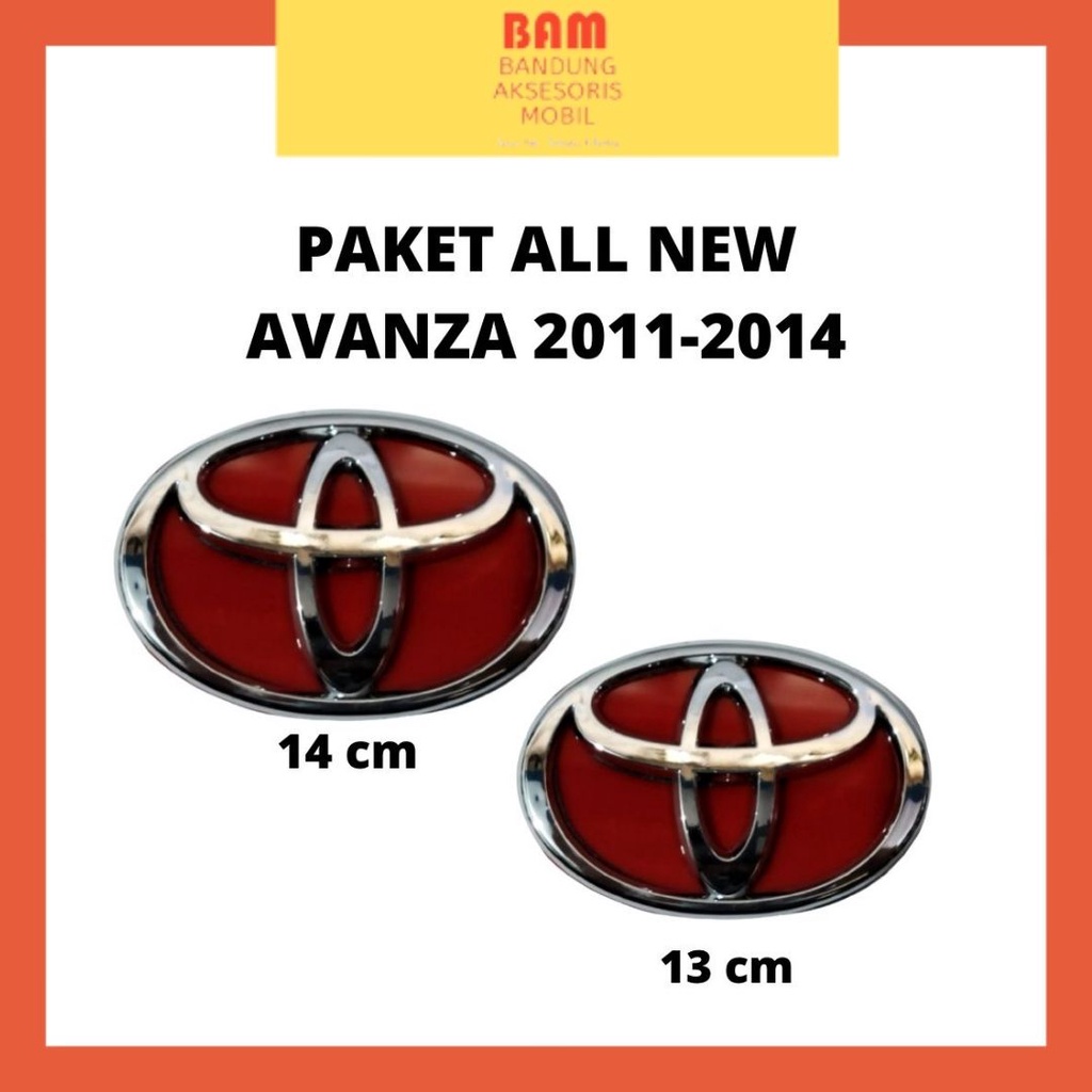 MERAH Toyota Red Exclusive Car Logo Package, Stick-on Model, All New ...