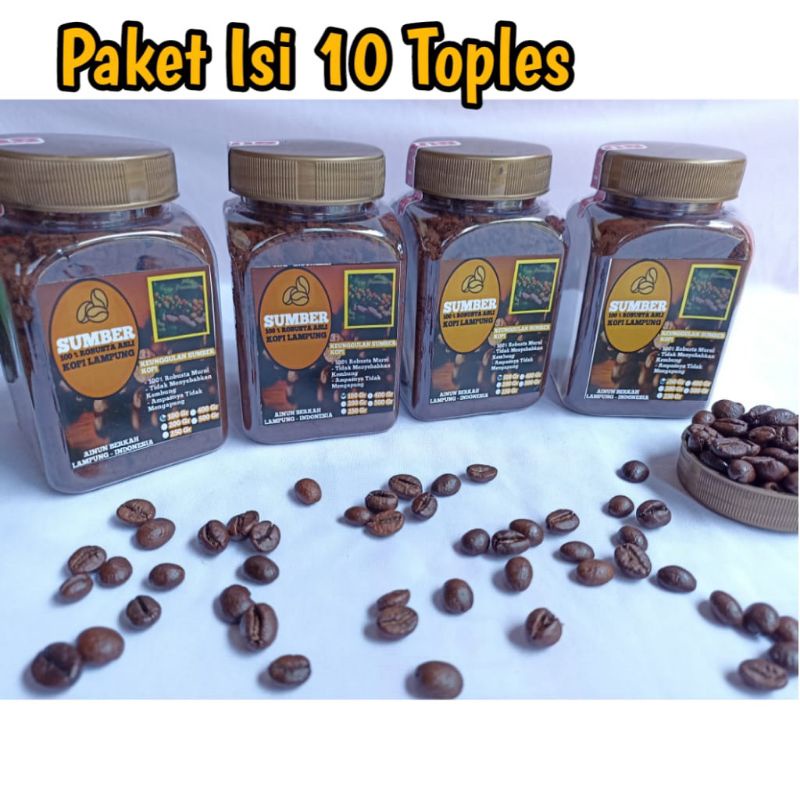 Lampung Robusta Coffee CHOICE Reseller Package Contains 10 300 ML Jars ...