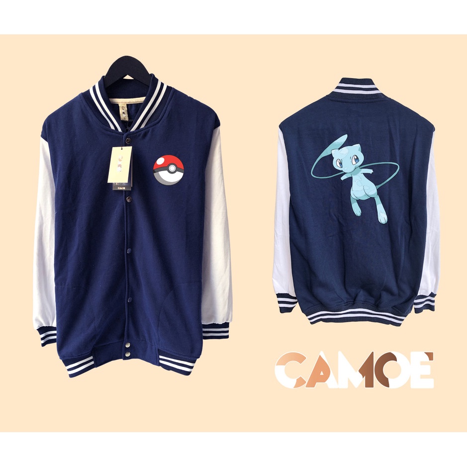 Pokemon Shiny Mew Anime Varsity Baseball Jacket | Shopee Philippines