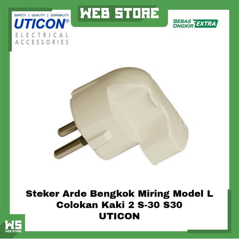 Slanted Bent Ground Plug Model L 2 S-30 S30 UTICON Foot Plug | Shopee ...