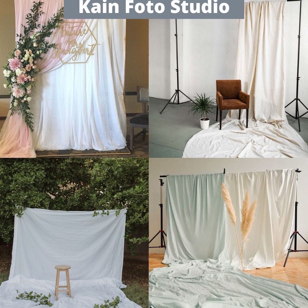 (LQ5- ) Plain backdrop cloth, quality white Photoshoot Studio ...