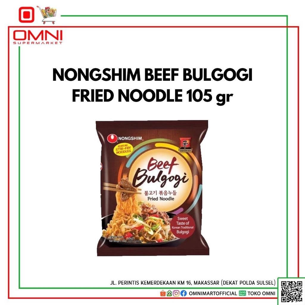 Nongshim Beef Bulgogi Fried Noodle 105 Gr Korean Instant Noodles Shopee Philippines