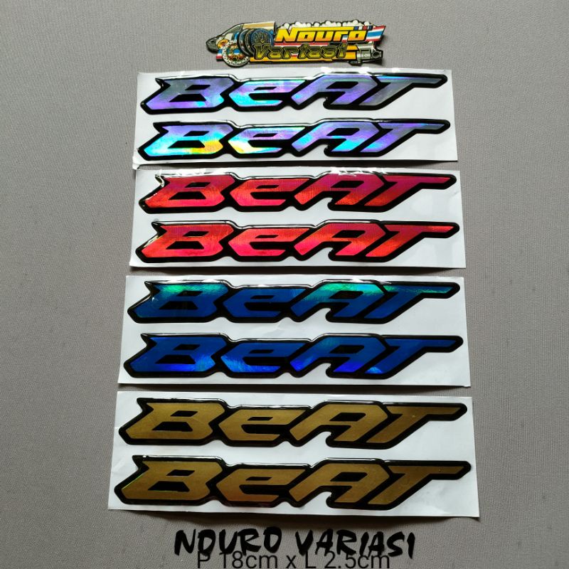 Rubber sticker emblem 3D embossed sticker HONDA BEAT TWOTONE thailand ...