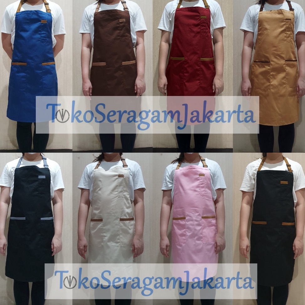 Promo Discount ZeL Apron Barista Apron Men Women Two Tone Apron With ...