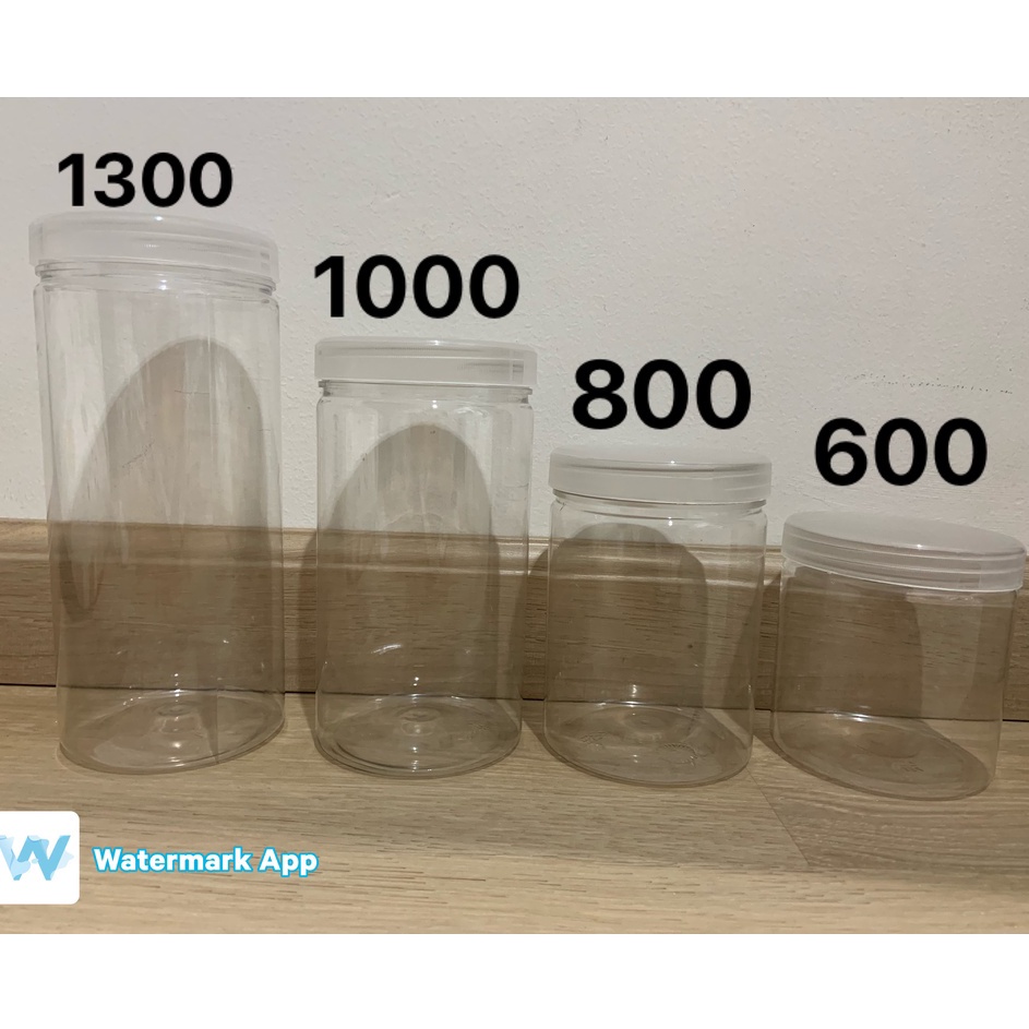 Yih Plastic Cylindrical Tube Jar 400ml 600ml 800ml 1000ml 1300ml Thick ...