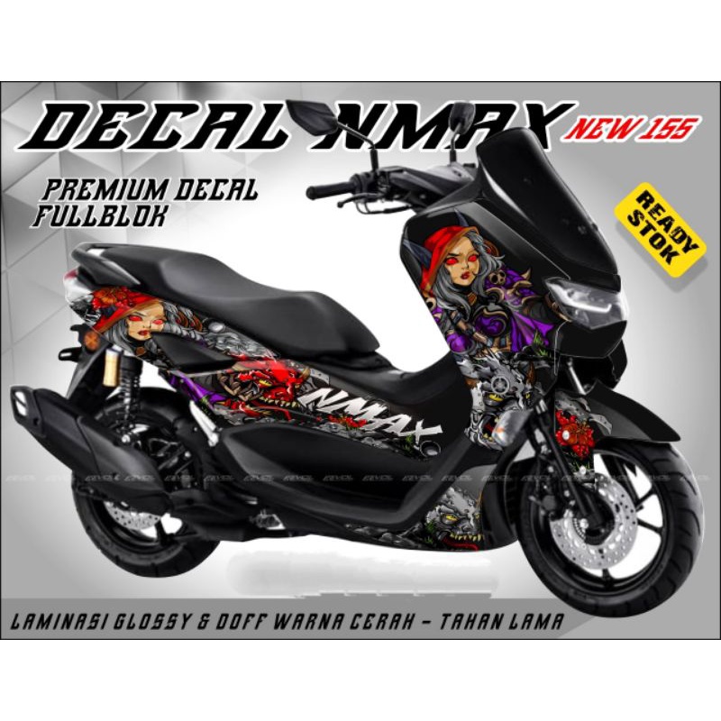 Decal nmax full body sticker nmax new 155 full motif striping nmax new ...