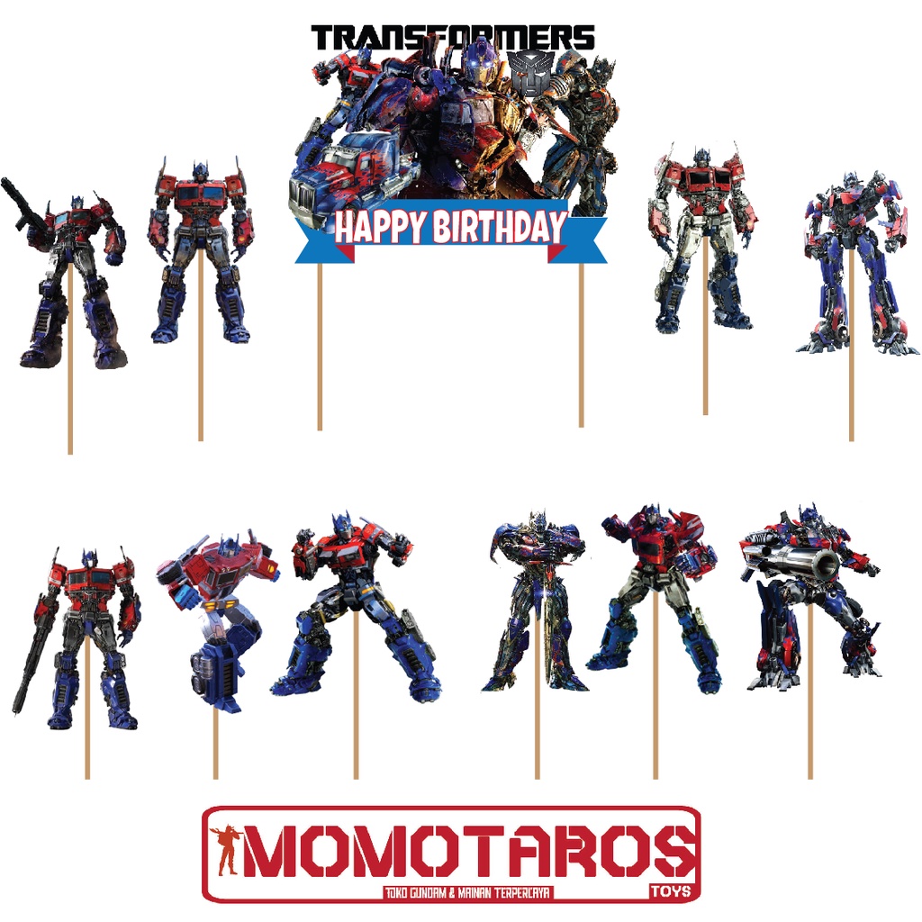 Optimus Prime solo cake Topper set | Shopee Philippines