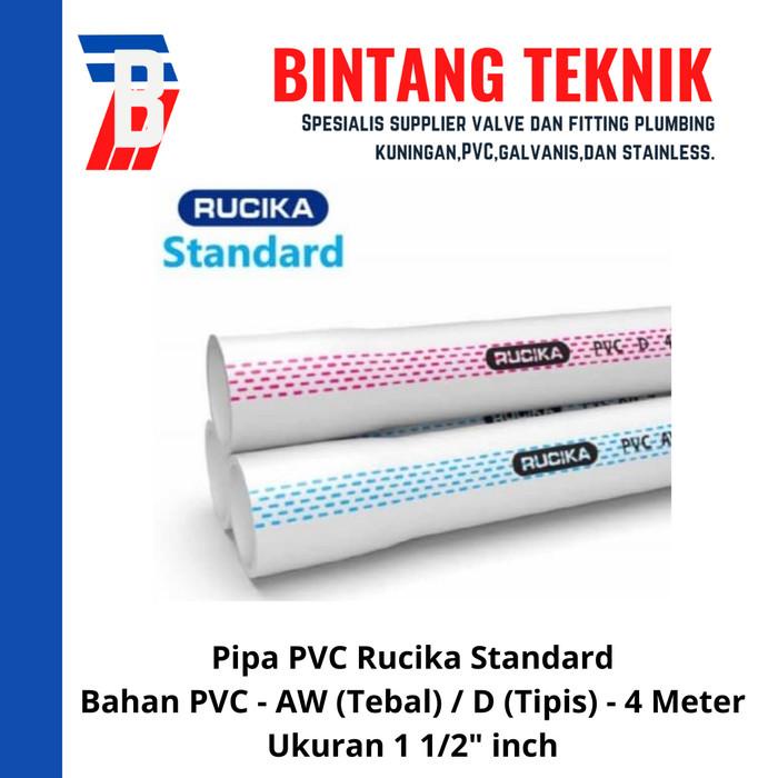 PUTIH Rucika White Pvc Pipe 1 1/2" Inch 4 Meters | Shopee Philippines