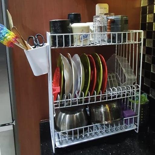 3-tier Dish Rack+Placemat (B 30ed) | Shopee Philippines