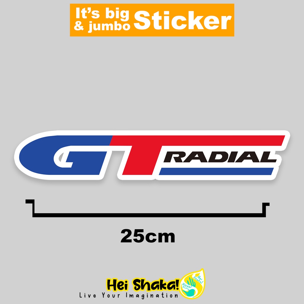 Large Size GT Radial Sticker Racing Sticker Waterproof Vinyl Material ...