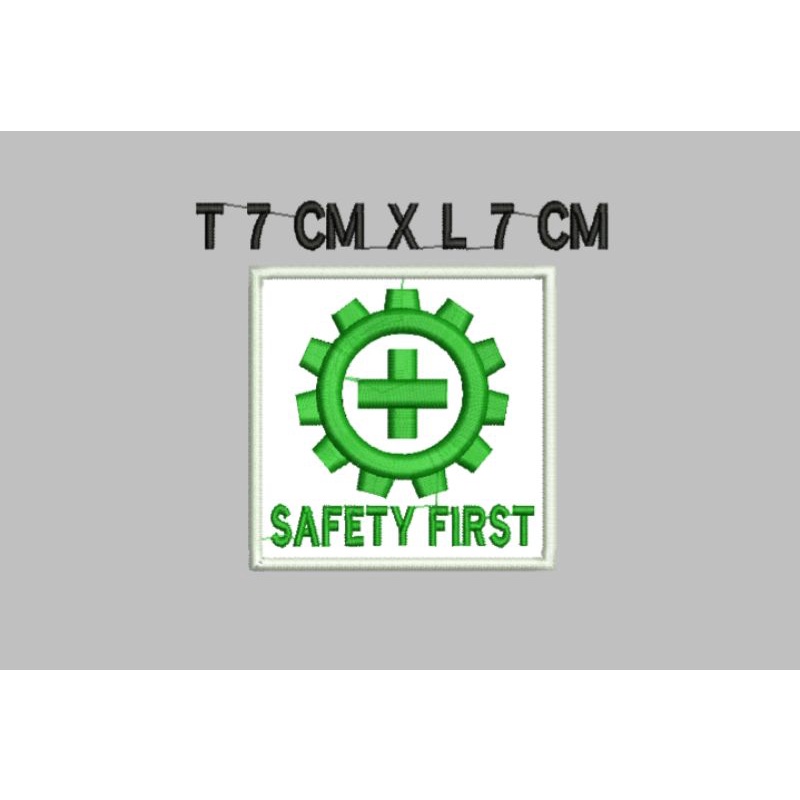 Safety first logo EMBROIDERY | Shopee Philippines