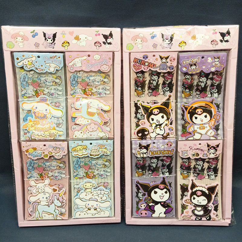 LARGE CHARACTER STICKER CONTAINS 4 SHEETS SANRIO KUROMI CINNAMON ROLLS ...