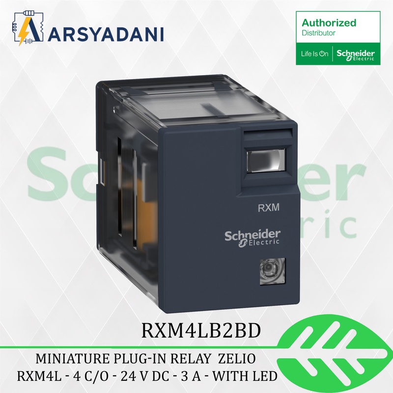 Relay Schneider Zelio RXM4L 4 C/O 24 V DC 3 A with LED / RXM4LB2BD | Shopee Philippines