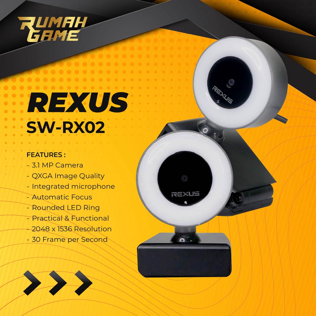 Rexus Webcam Stream Alva SW-RX02 With Mic + Ring Light | Shopee Philippines