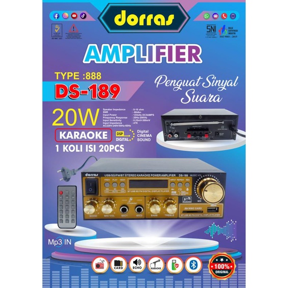 Dorras DS-189 Power Amplifier | Shopee Philippines