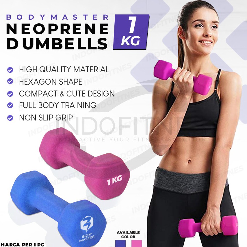 Recommendations [1 KG] Neoprene Dumbbells | Mini Barbell | 1kg Rubber ...