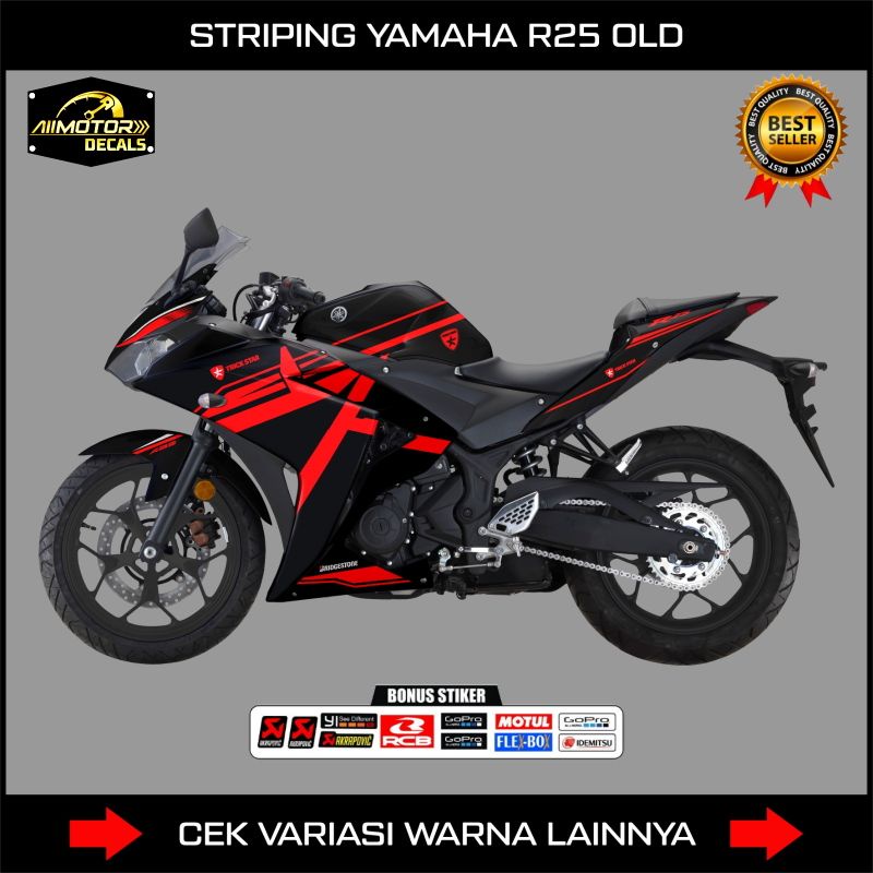 Yamaha R25 Livery Trick Star Striping / Yamaha YZF R25 Motorcycle ...