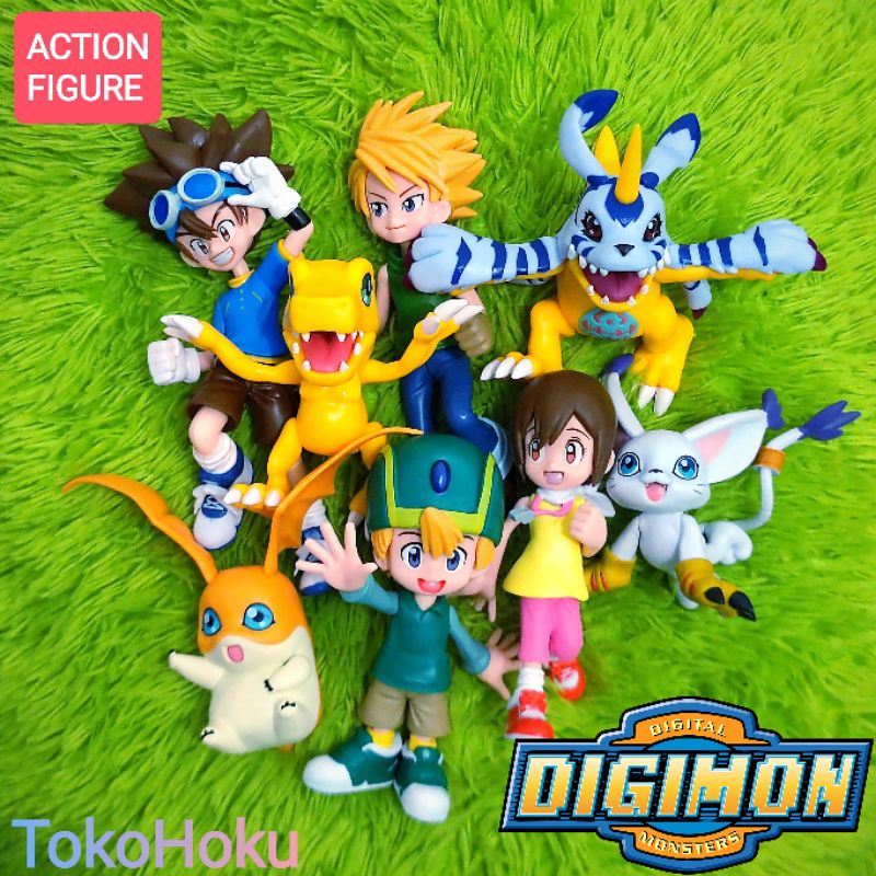 Digimon Adventure Action Figure Toy Taichi Yamato Takeru Hikari Agumon ...