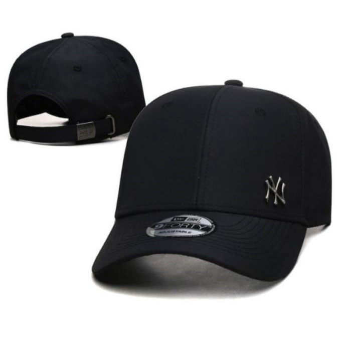 Mlb Ny Metal Mini Logo Baseball Cap Original Black Caps | Shopee ...