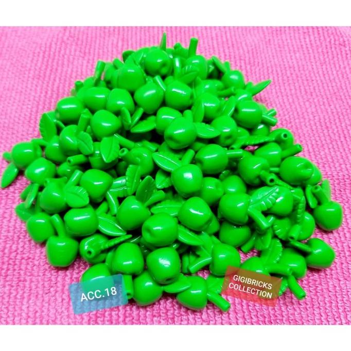 Lego Part Original Acc.18 Bright Green Apple | Shopee Philippines