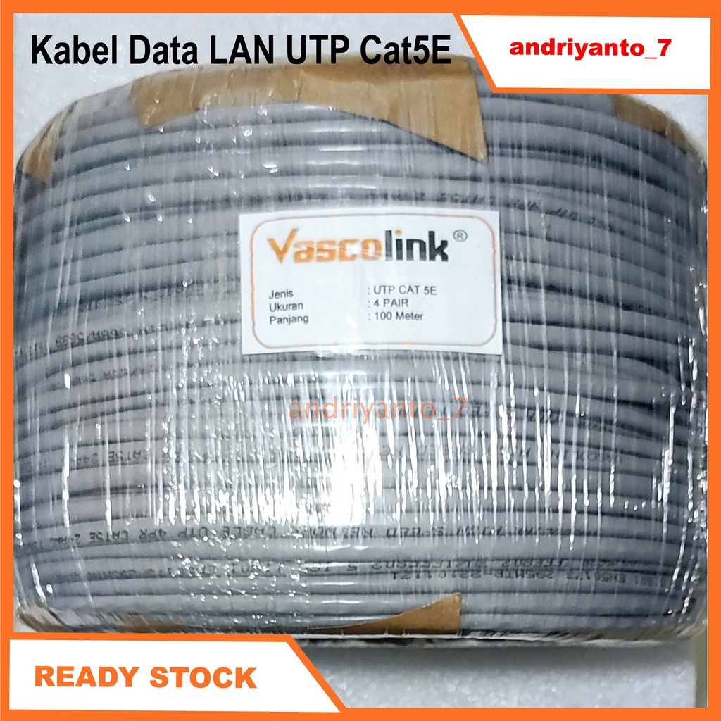 Utp Cat 5E VASCOLINK LAN Cable 100 Meters | Shopee Philippines