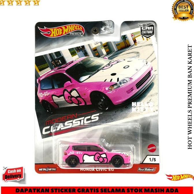 Hot Wheels Premium Honda Civic EG Hello Kitty Pink Car Culture | Shopee ...