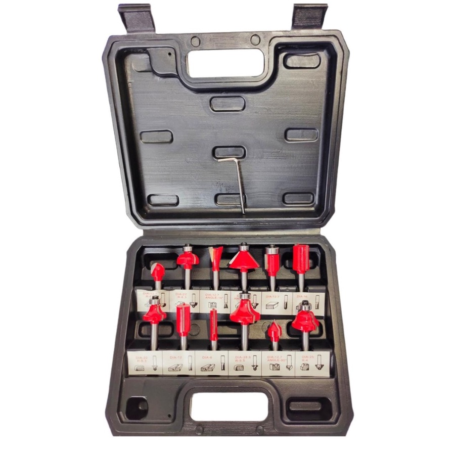 MATA KAYU Belter Wood Profile Bits 1/4" 12 Pcs 1/4 Inch Router Bits ...