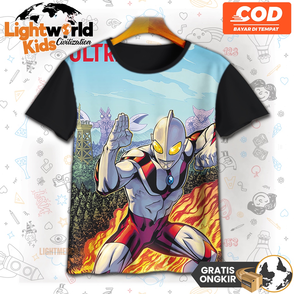Anime Children's T-shirts - Cute 3D Game T-shirts - Ultraman The Trial ...