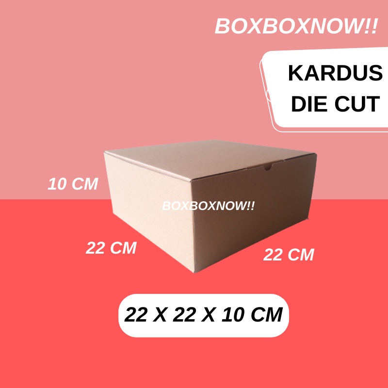 22x22 X 10cm Cardboard BOX DIE CUT BOX PACKING Accessories Clothes Food ...