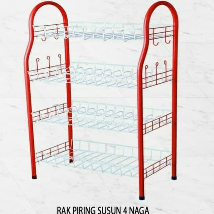 Jumbo 4-tier Kitchen Glass Dish Rack/4-Inch Iron Leg Dish Rack | Shopee ...