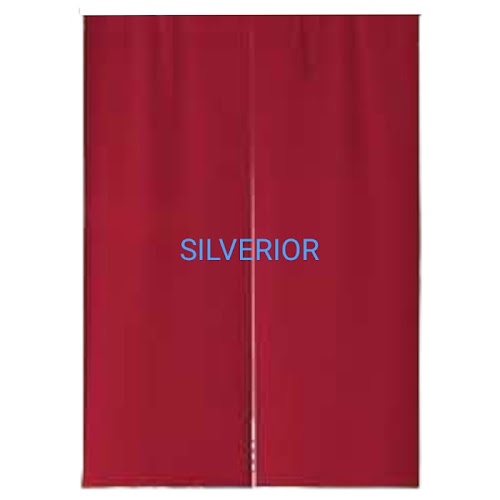 MERAH Noren Plain Red Japanese Room Door Divider Curtain Fabric ...