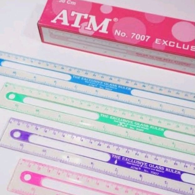 (24pcs) ATM Ruler 30 cm Per Box/ATM Ruler/Ruler 30 cm/Mistar Length 30 ...