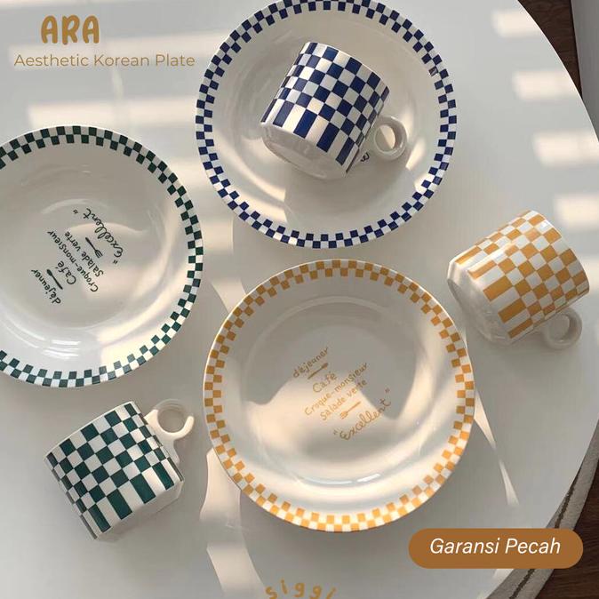 ARA Korean Aesthetic Plate / Aesthetic Korean Plate / Aesthetic Glass ...