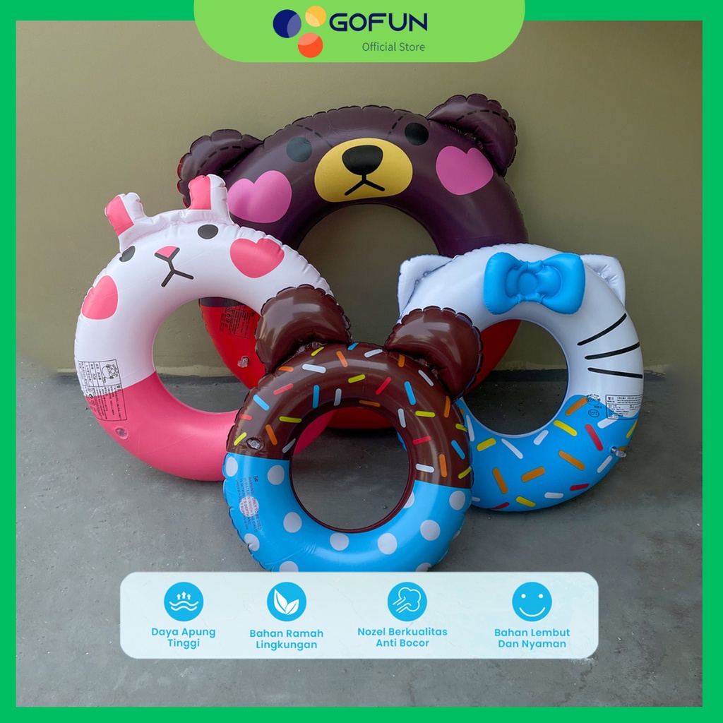Children's And Adult Swimming Tire Floats With Cute Character Motifs ...