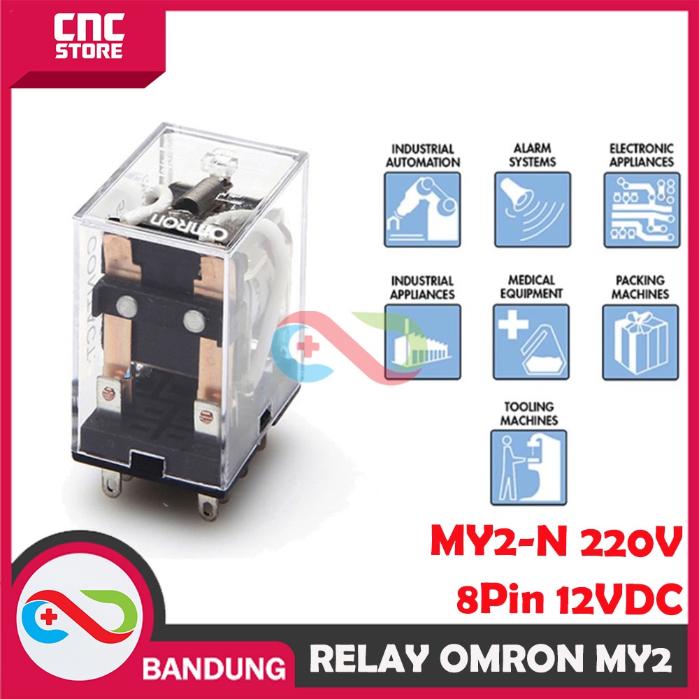 RELAY MY2 12V OMRON / RELAY MY2N 24V OMR / RELAY MY2-N 220V 8 PIN ...