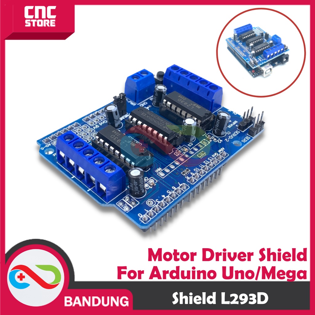 L293 L293D MOTOR DRIVER SHIELD FOR ARDUINO MEGA UNO NANO | Shopee ...