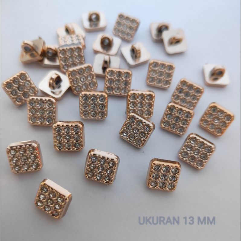 100 Pcs Classic Luxury Square Pearl Buttons 13 mm Luxury Pearl Spot Buttons | Shopee Philippines