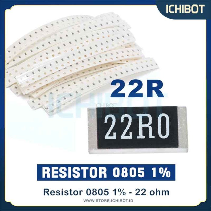 Resistor 22R 22 Ohm 22Ohm 0805 Tolerance 1% SMD SMT (10Pcs) | Shopee ...
