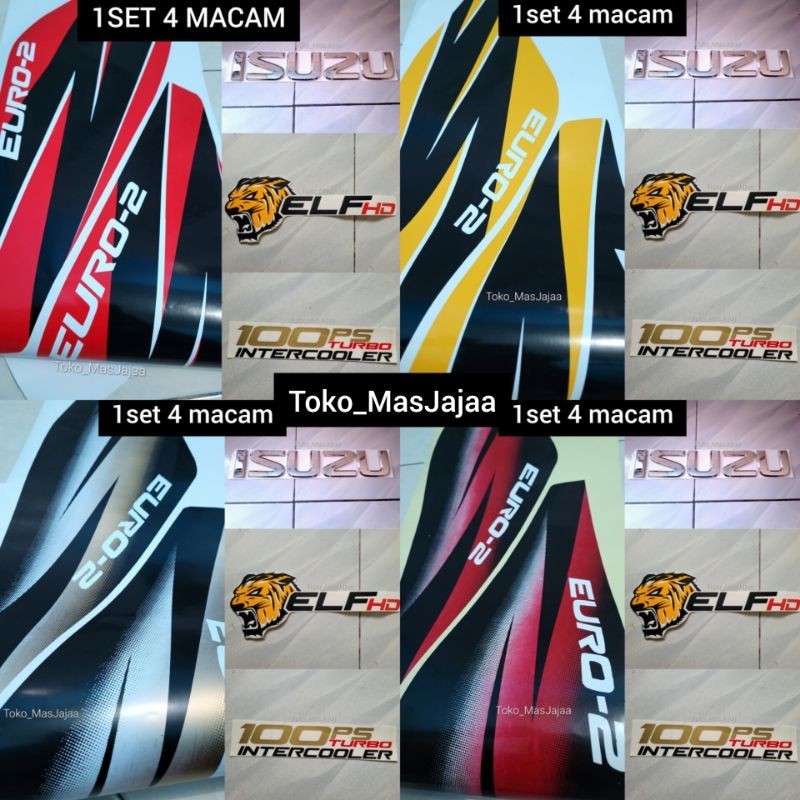 Isuzu elfhd logo emblem sticker 100ps nhr 55 nkr 71 / nkr 71 nhr 55 ...
