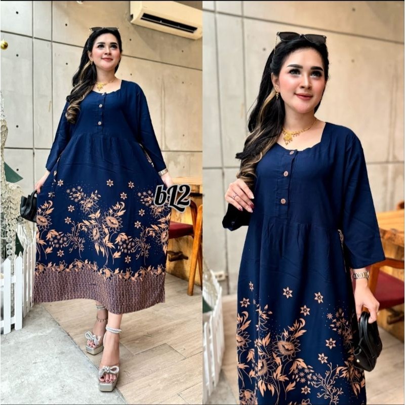 Thick rayon daster/batik daster/jumbo button-up daster | Shopee Philippines