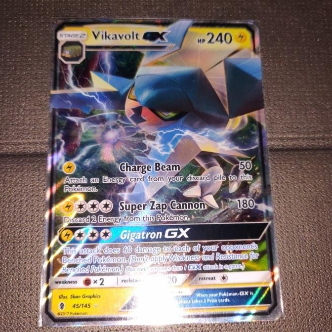 Pokemon Card TCG EN SM Guardians Rising Vikavolt GX UR RR | Shopee ...