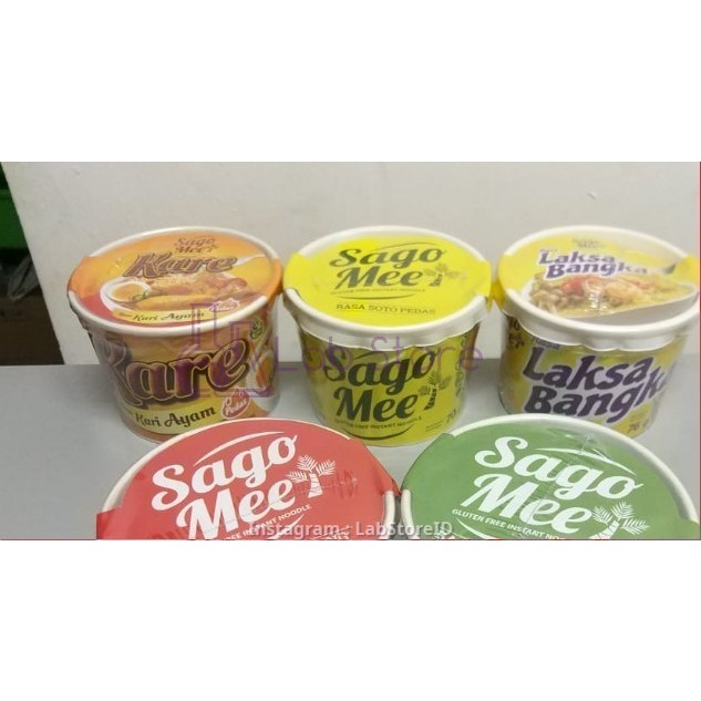 Package Of 5 Flavors Of SagoMee Sago Mee Instant Noodles Sago Noodle ...