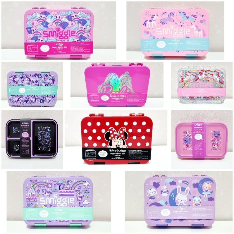 (Original) Smiggle Medium Happy Bento Lunchbox for Girl (Original ...