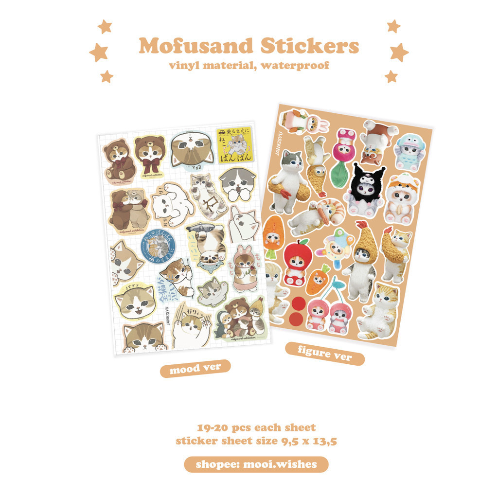 Mofusand Sticker Deco Mobile Laptop Journaling Penpal | Shopee Philippines