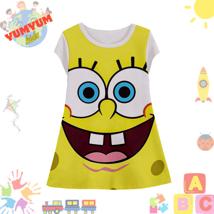 Spongebob Girls' Dress Squarpants v1 Women's Tunic Cartoon Animation ...