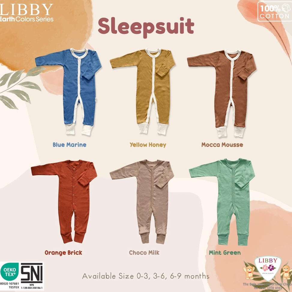READY New Sleepsuit LIBBY RIB REEB Earth Series 0-6 Months Baby Jumper ...