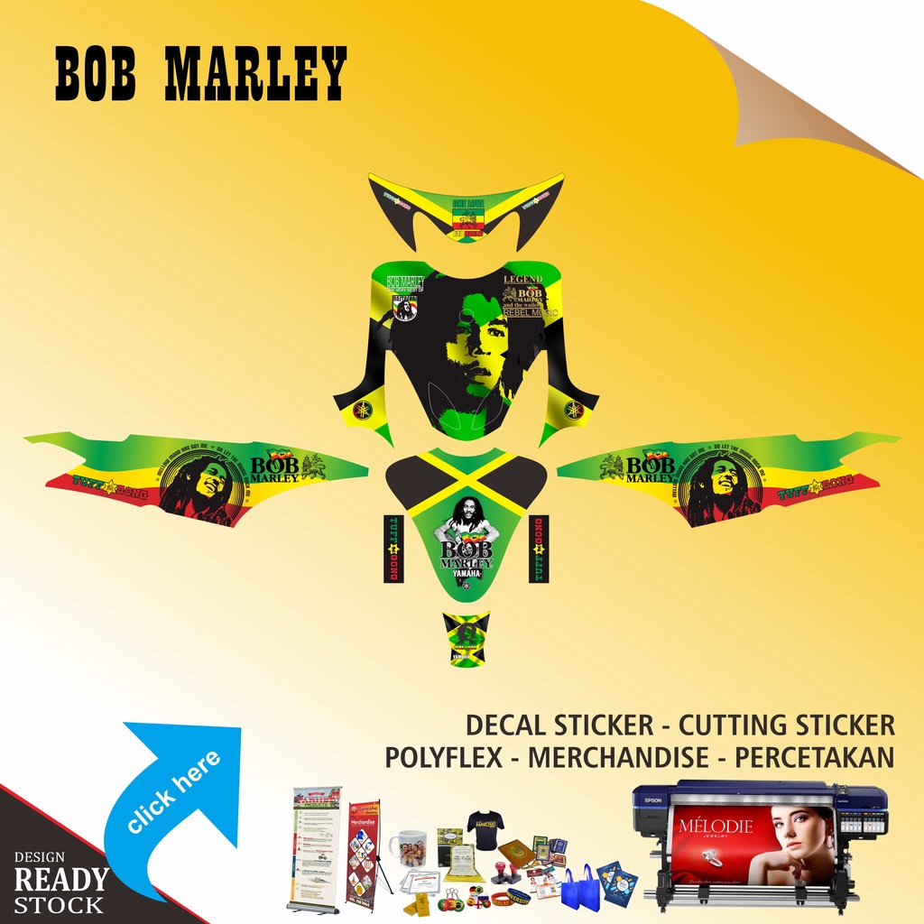 Decal STICKER YAMAHA MIO SMILE BOB MARLEY | Shopee Philippines