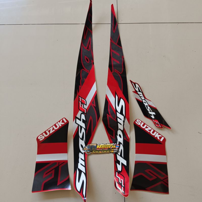 MERAH Striping suzuki smash 110 r fi 2021 2022 Red full body Best ...