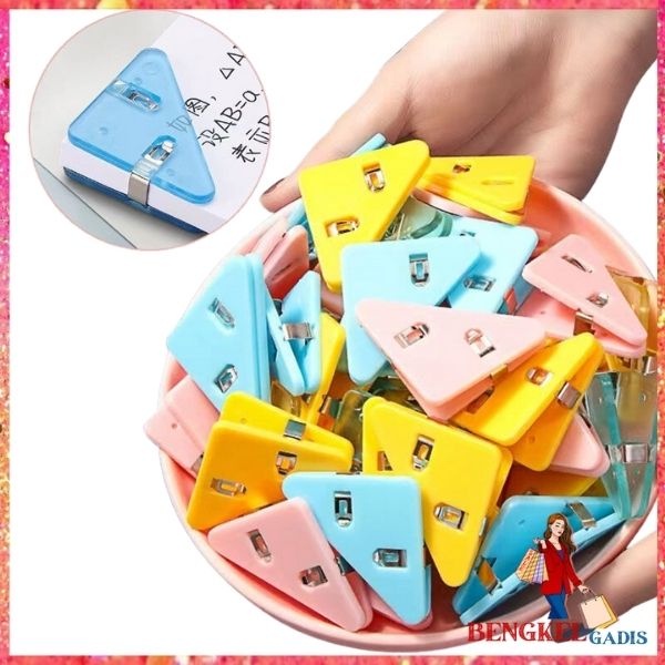 BG Colorful Triangle Paper Clips Corner Clips Acrylic Book Clips ...