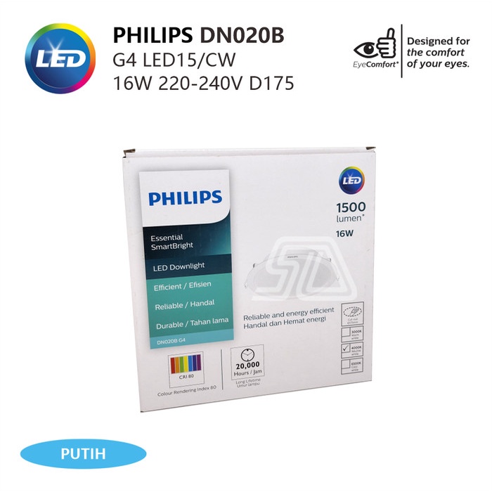 Philips LED Downlight DN020B G4 LED15/CW 16W 220-240V D175 | Shopee ...